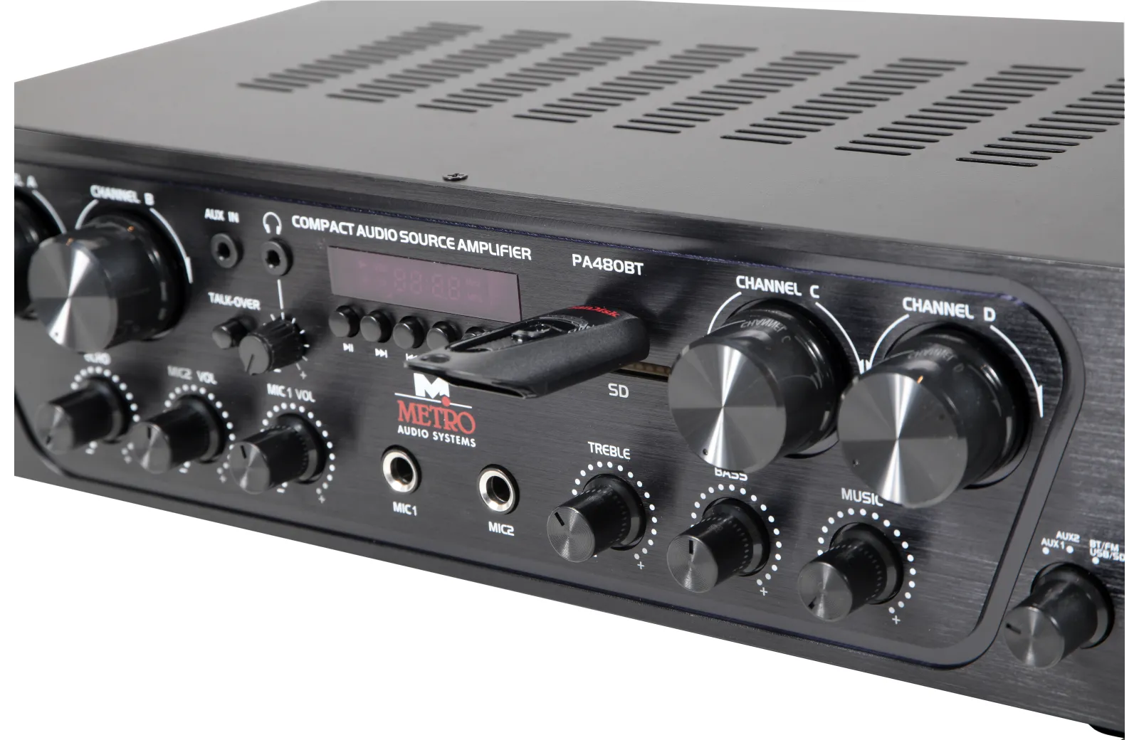 Metro Audio Systems Ενισχυτής PA-480BT Με Bluetooth